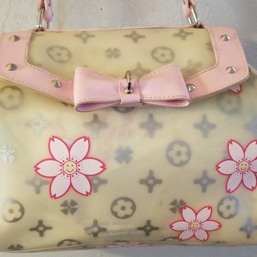 Light Pink Pvc Satchel Bag - Gem